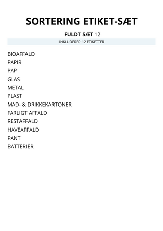 Affaldssorterings etiketter – labellab.dk